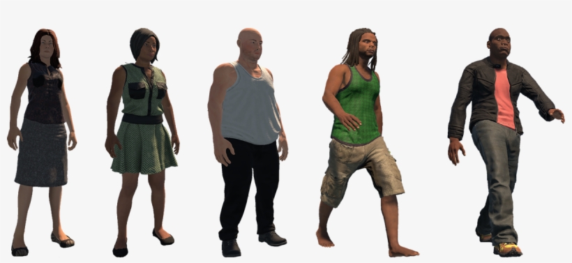 Download A Line Up Of Five New Npc Models For Flashing Lights - Girl ...