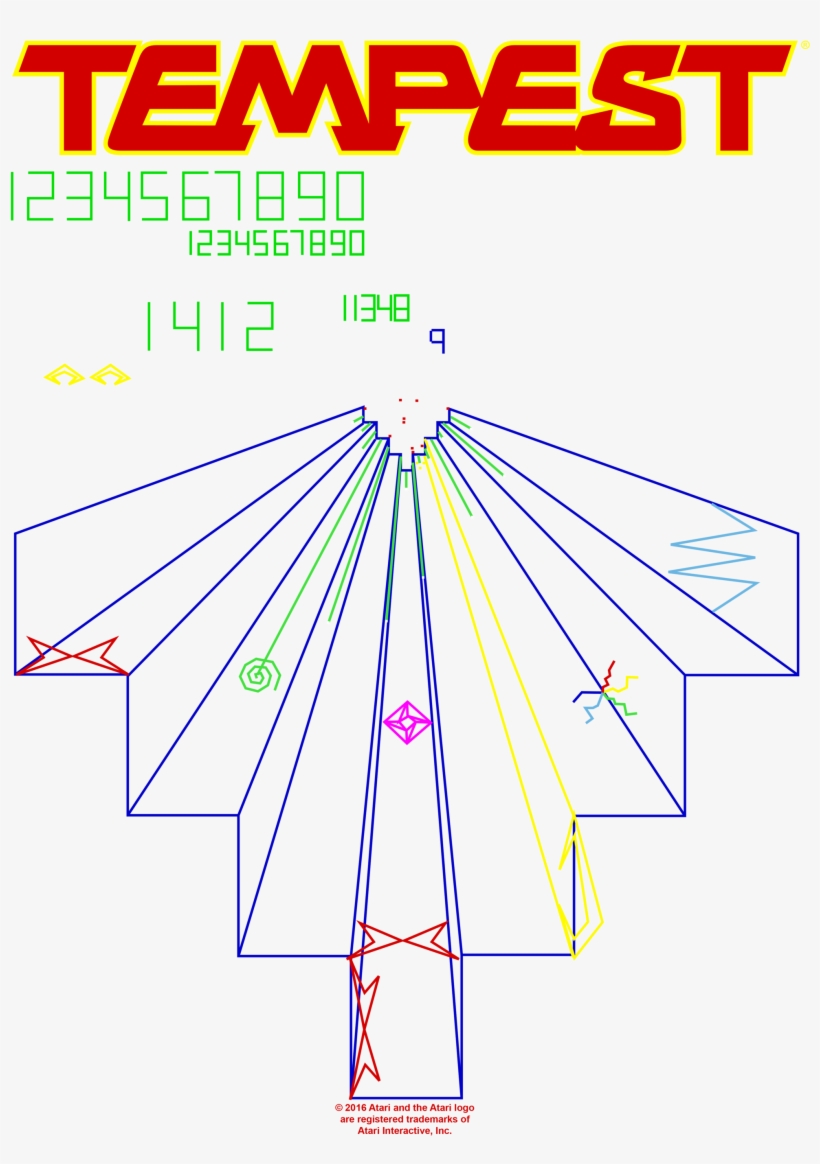 Atari Tempest Screen Men's Tank - Diagram PNG Image | Transparent PNG ...