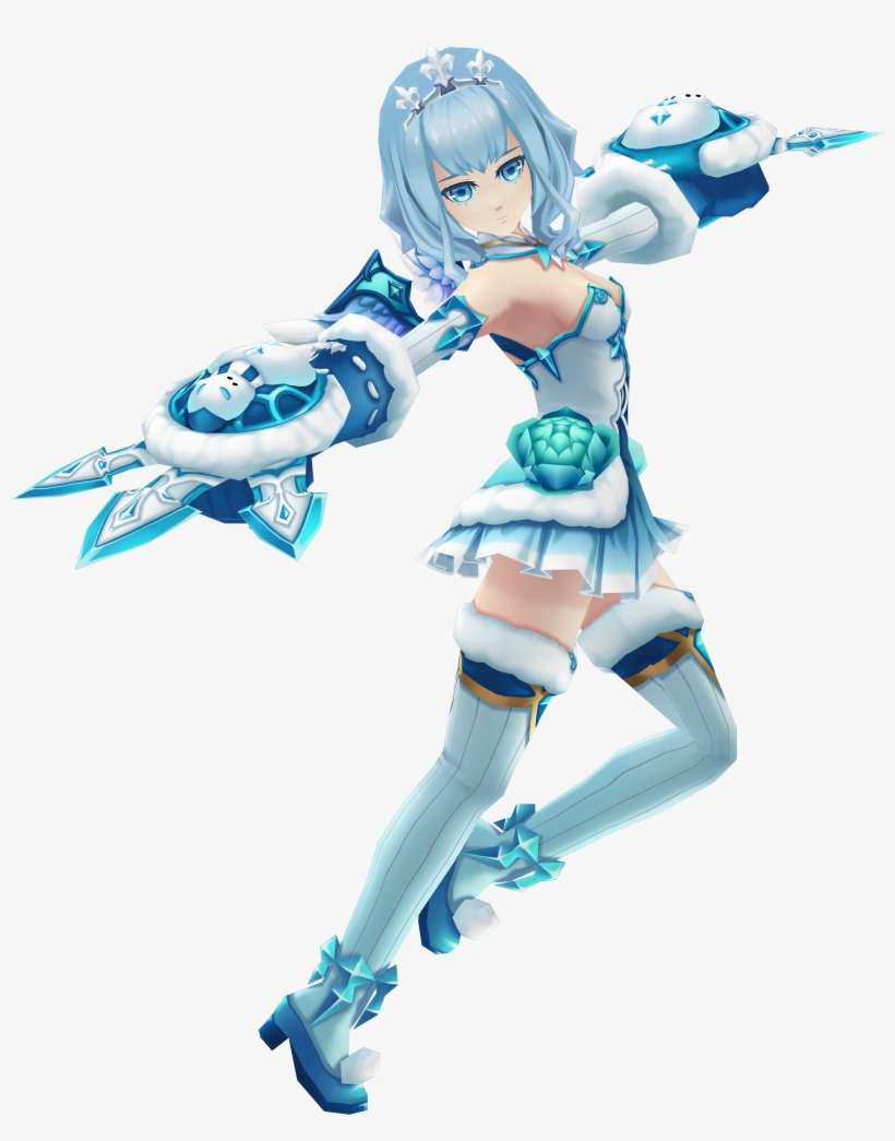 Ice Crystal Angel Feilin Dawn Break Legacy Of Valkyria - Cartoon PNG ...