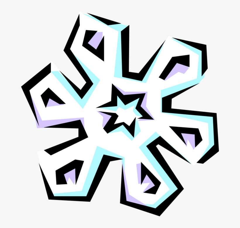 Vector Illustration Of Snowflake Ice Crystal Symbol PNG Image ...