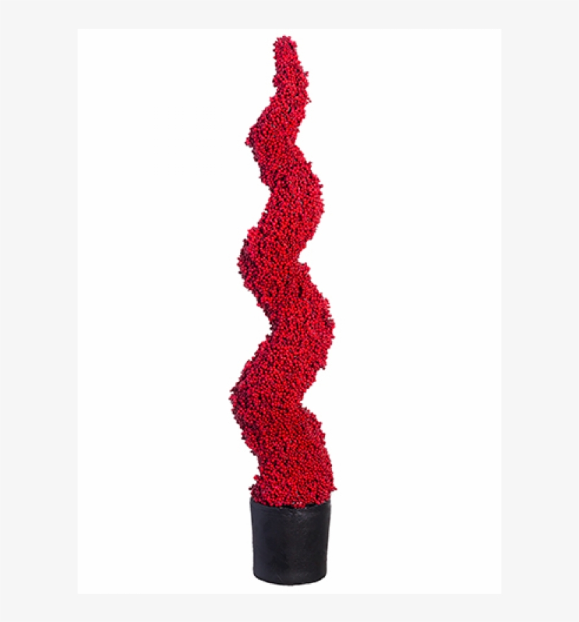 5" Berry Swirl Cone Topiary In Clay Pot Red - Balloon PNG Image ...