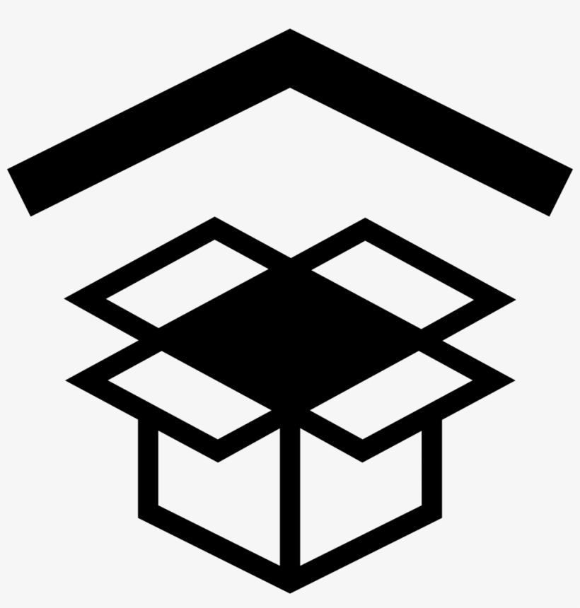Dropbox Symbol With Arrowhead Up Comments - Open The Box Vector PNG ...