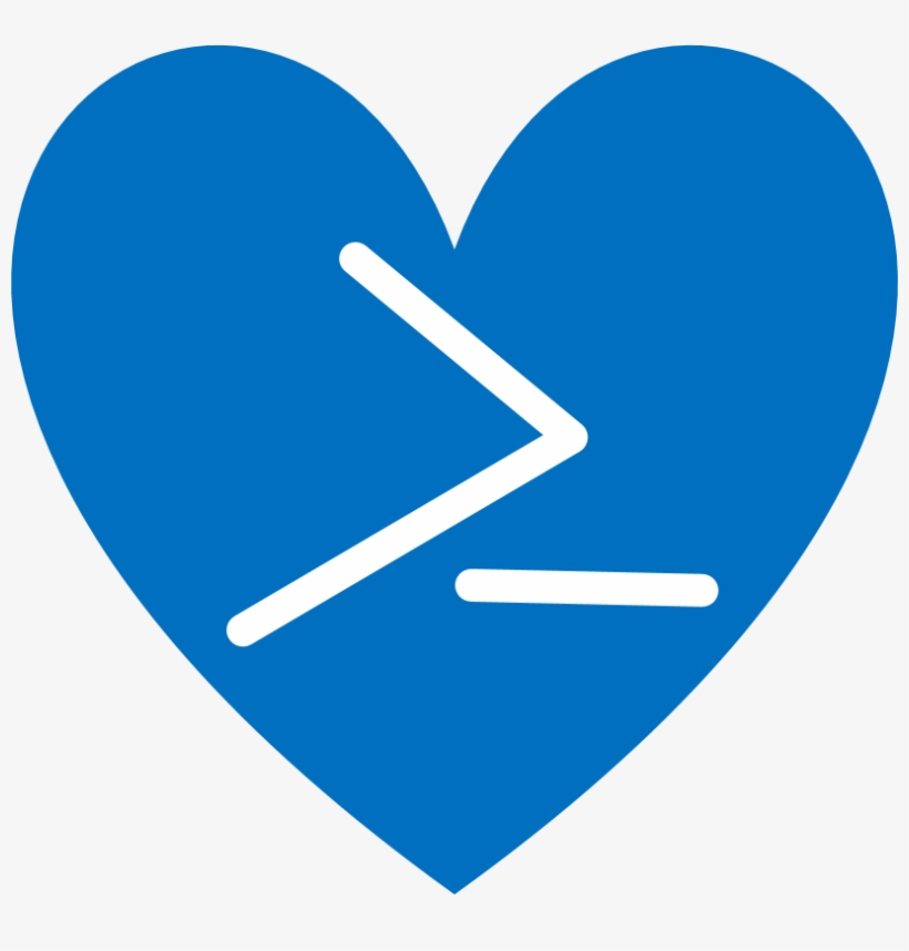 Download Powershell Logo In A Heart - Windows Powershell | Transparent ...