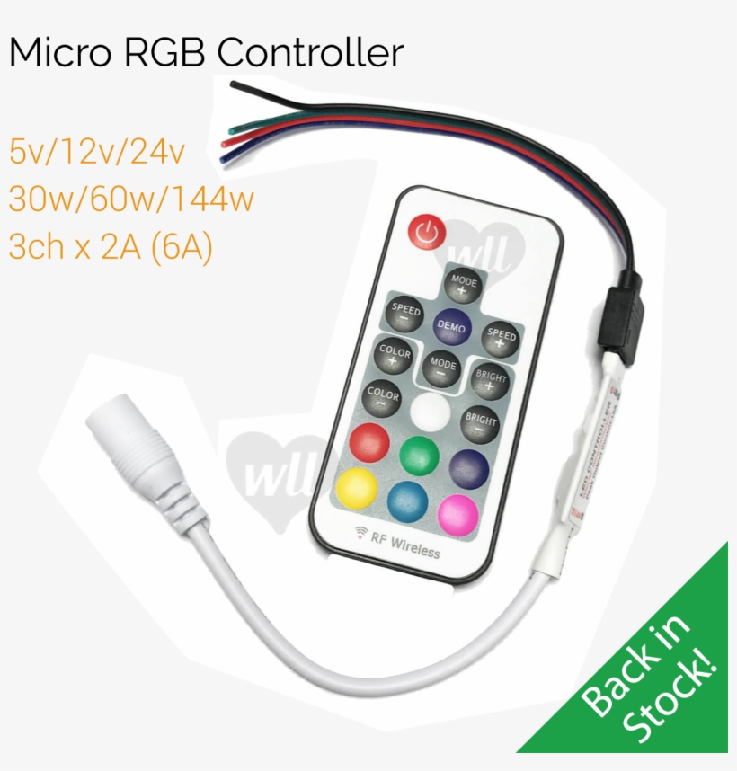 Micro Rgb Controller With Remote 6a - Cable PNG Image | Transparent PNG ...