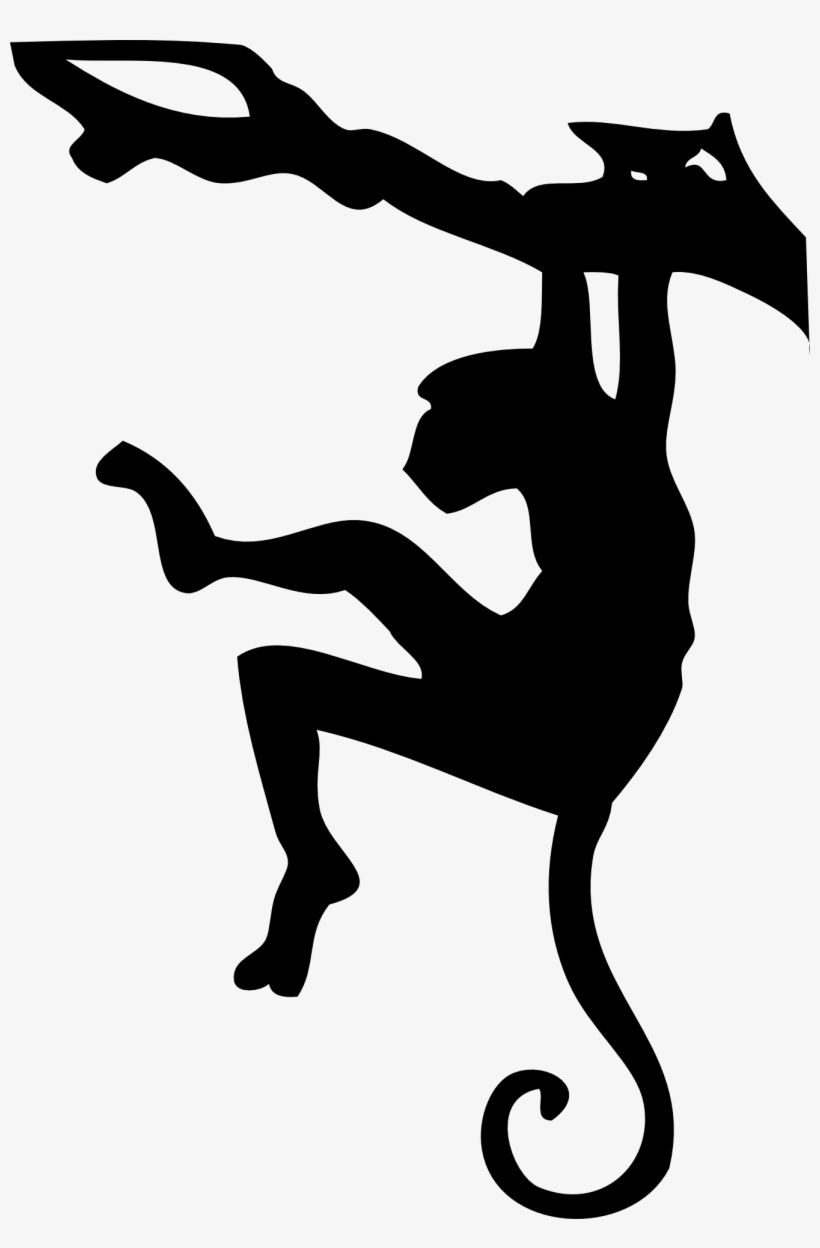 Monkey Clipart Logo - Climbing Monkey Silhouette PNG Image ...