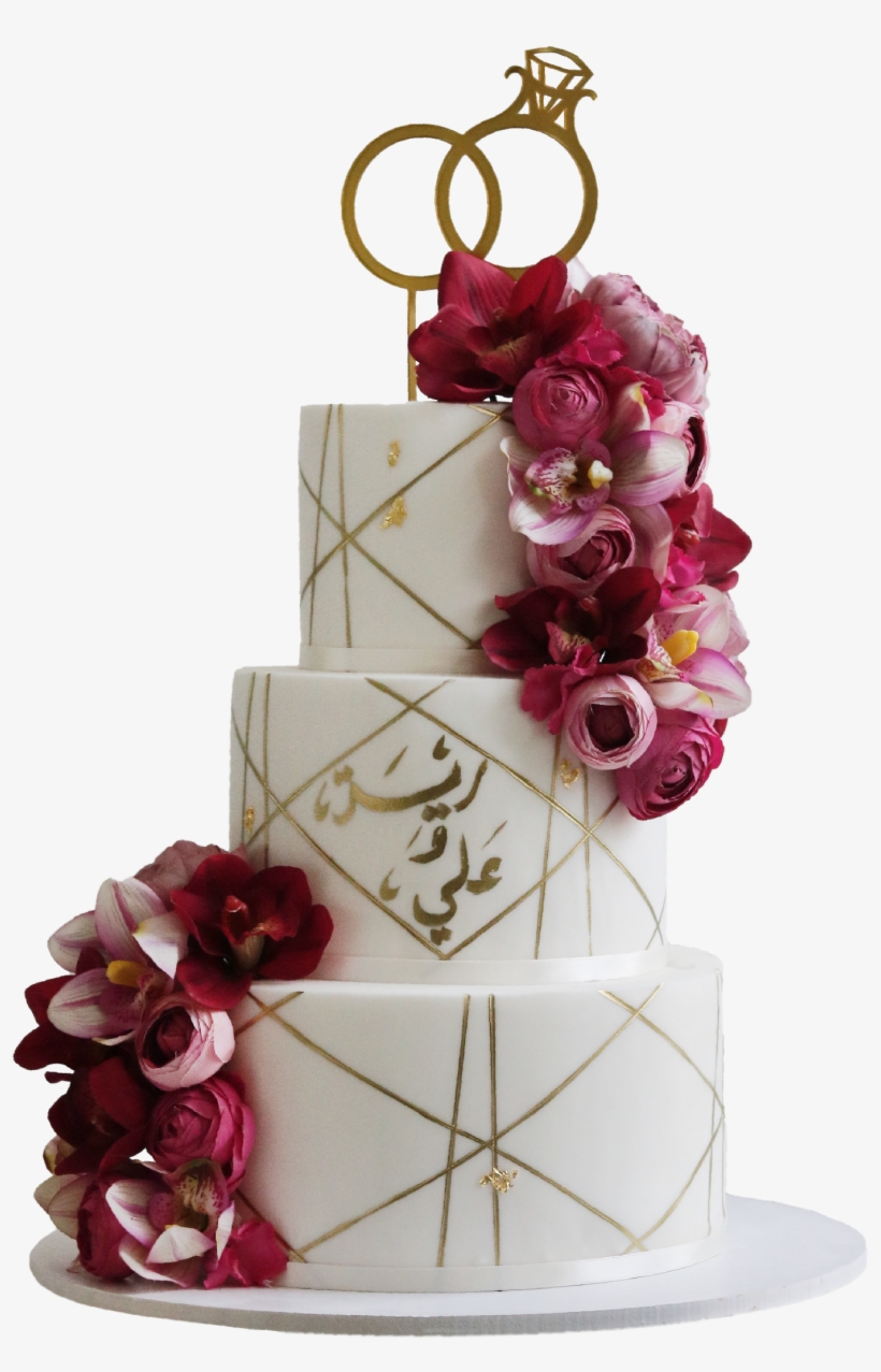 Download Golden Line 3 Layer Cake - Wedding Cake | Transparent PNG ...
