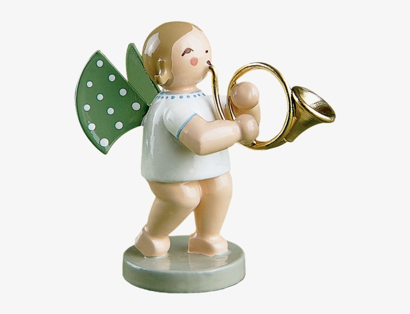 Angel With French Horn, Standing - Figurine PNG Image | Transparent PNG ...