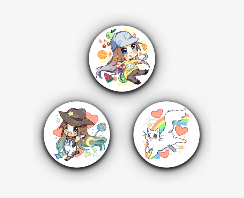 Super Happy Kawaii Button Pack - Cartoon PNG Image | Transparent PNG ...