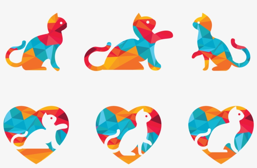 Cat Logo Set Design PNG Image | Transparent PNG Free Download on SeekPNG