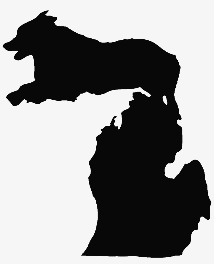 Michigan Outline Transparent - Michigan Silhouette PNG Image ...