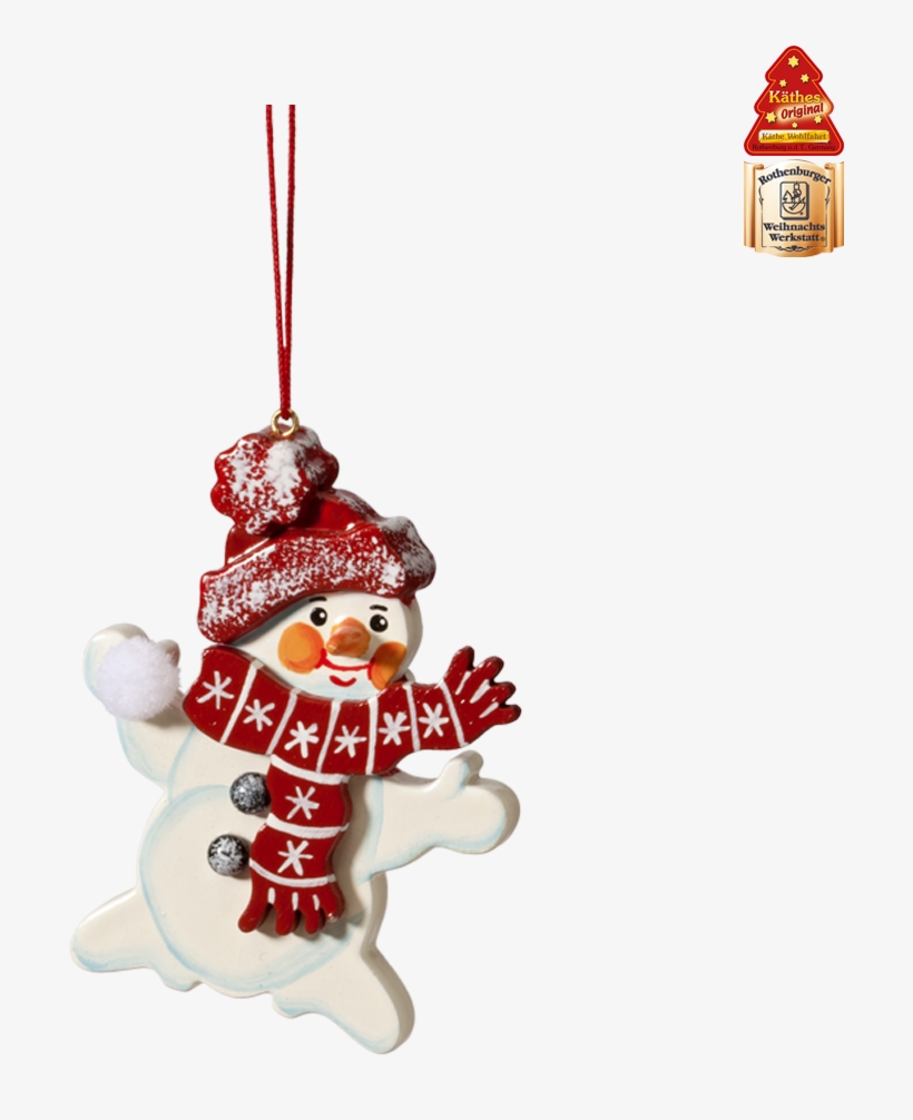 Snowman With Scarf - Christmas Ornament PNG Image | Transparent PNG ...
