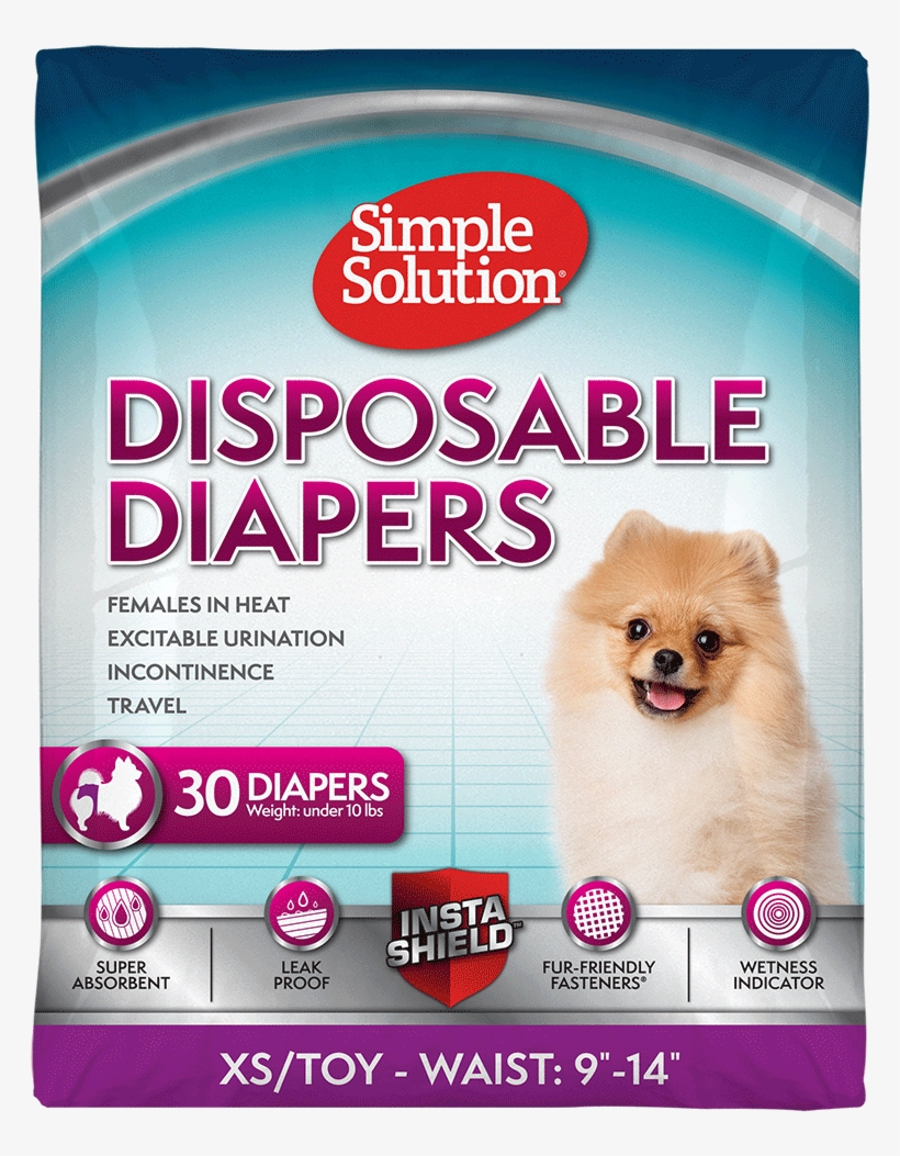 Simple Solution True Fit Disposable Dog Diapers For - Dogs Diapers PNG ...