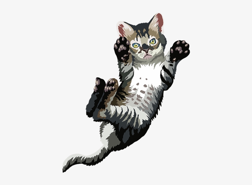 Cat Art, Stickers Messages Sticker-1 - Cat Jumps PNG Image ...