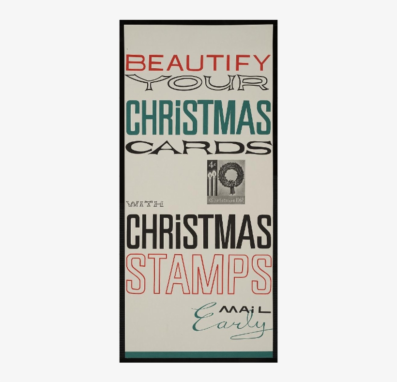 The First Christmas Stamp Design And Remember To Mail - Poster PNG ...