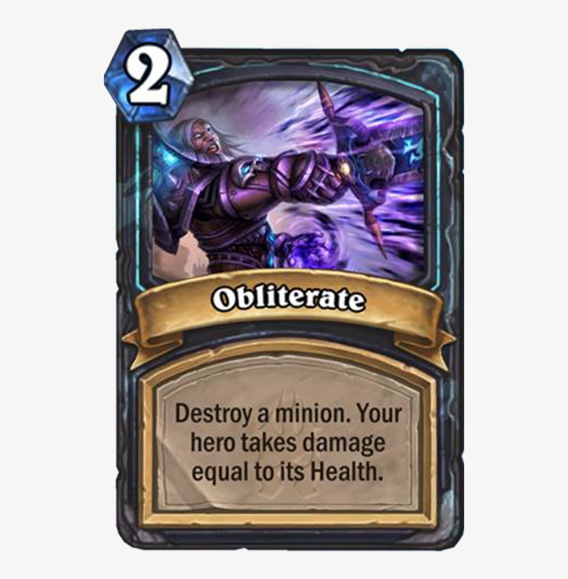 Obliterate Card - Roll The Bones Hearthstone PNG Image | Transparent ...