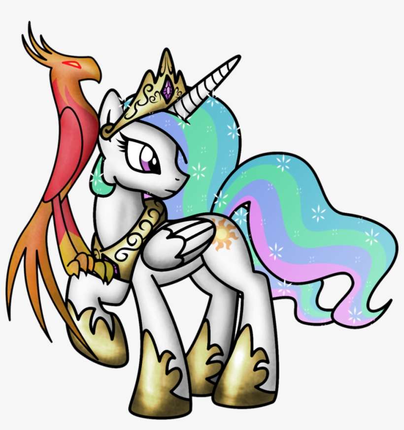 Omegasunburst, Philomena, Phoenix, Pony, Princess Celestia, - Cartoon ...