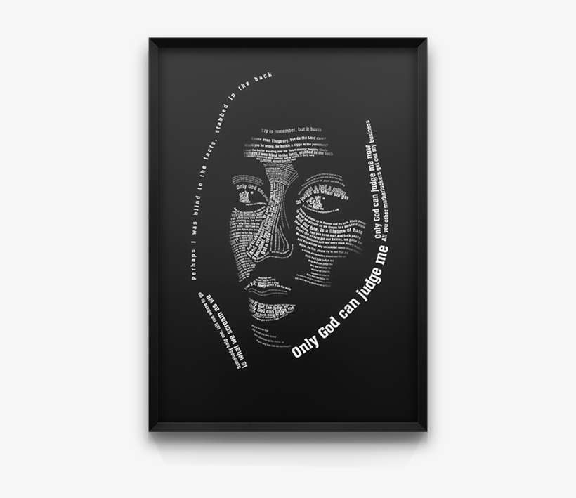 Sign Up To Join The Conversation - Typography Portrait Tupac PNG Image ...