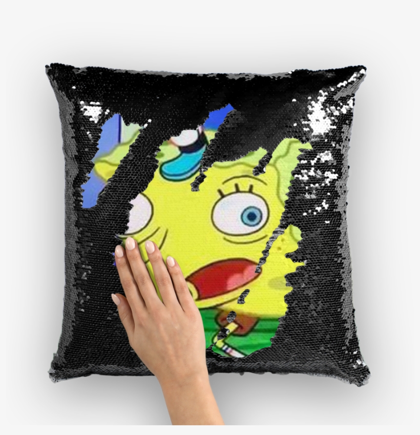 Mocking Spongebob Sequin Pillow PNG Image | Transparent PNG Free ...