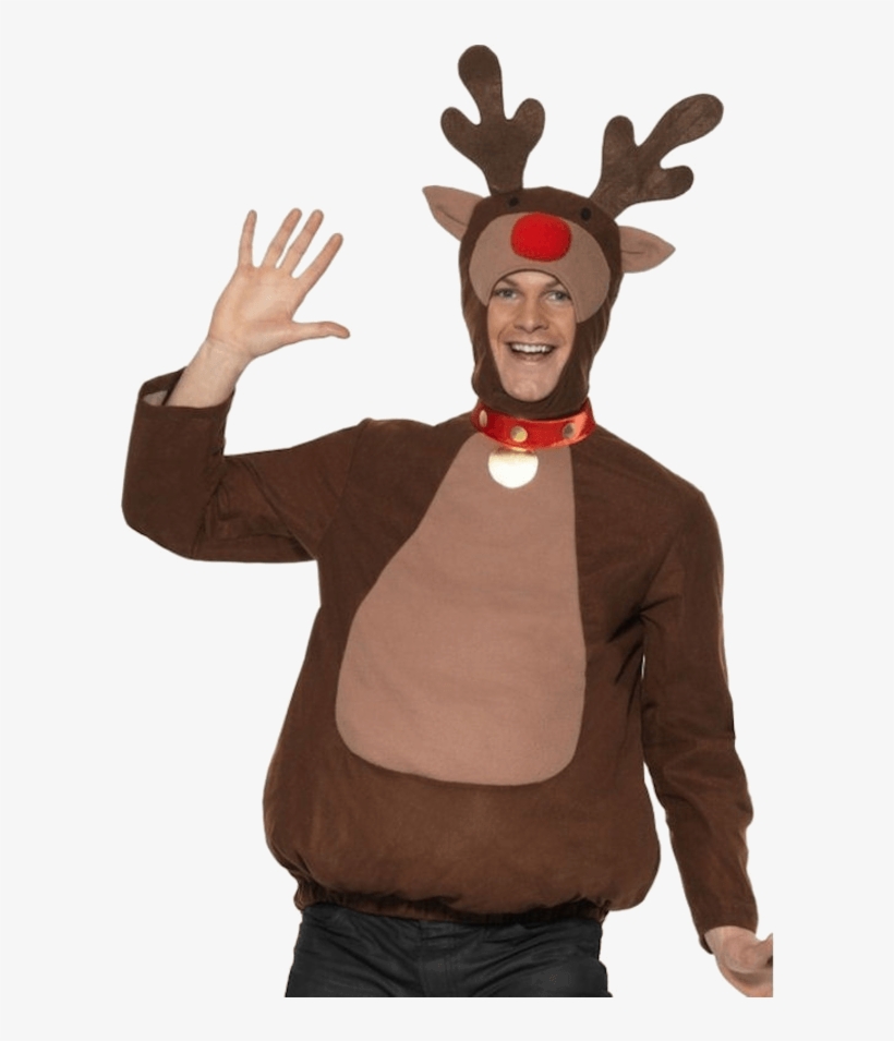 Adult Rudolph The Red Nosed Reindeer Top - Rudolph Reindeer Costume PNG ...