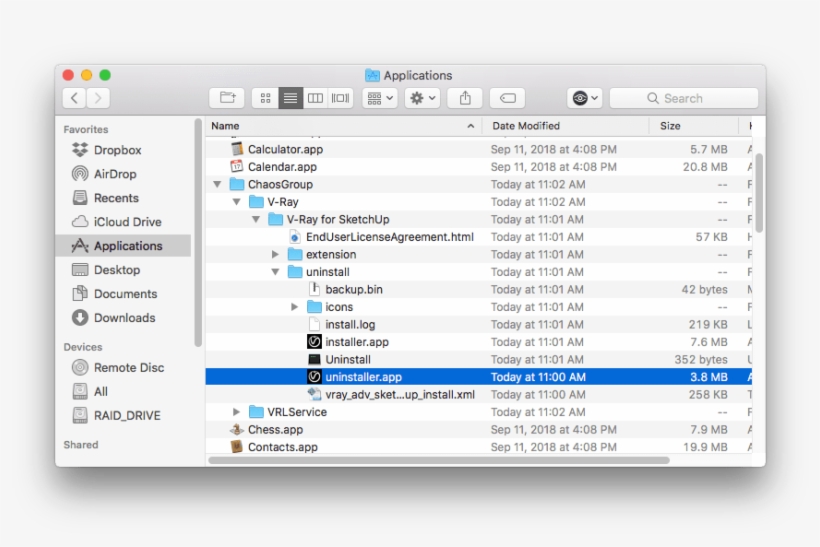 Open The Applications Folder → Select Chaosgroup → - Microsoft Office ...