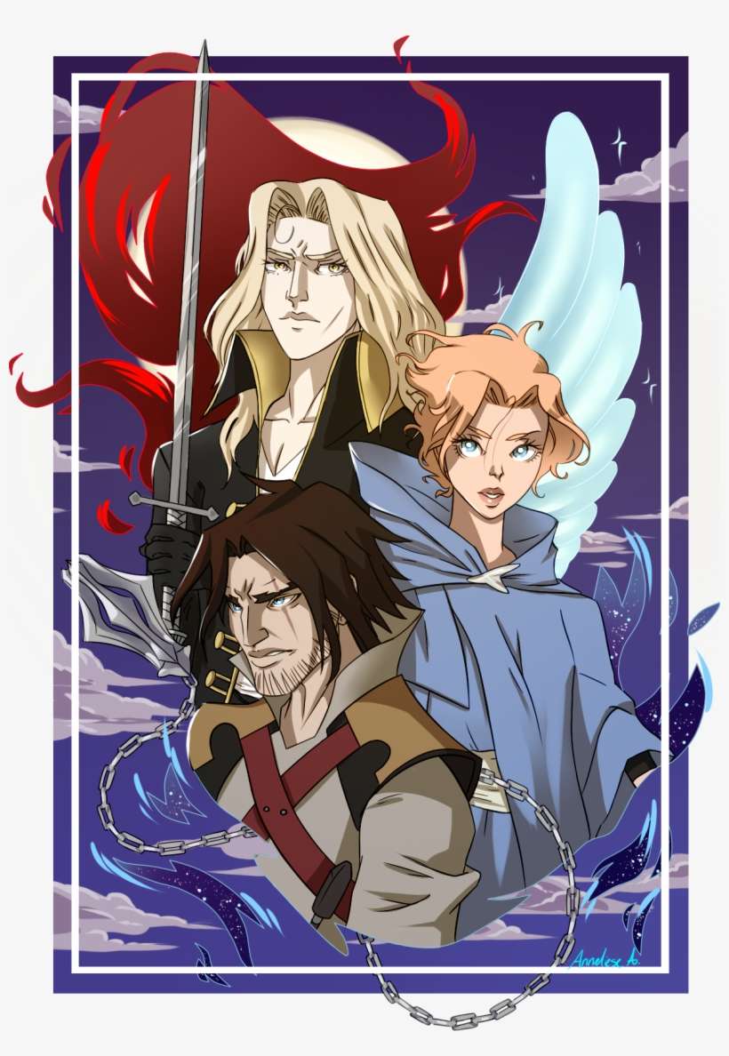 Here Is The Finished Castlevania Picture From My Stream - Cartoon PNG ...