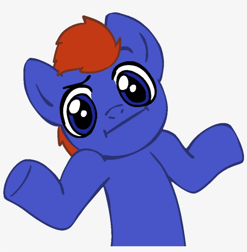 , Shrugpony Baffle ) - My Little Pony Dont Know Shrug PNG Image ...