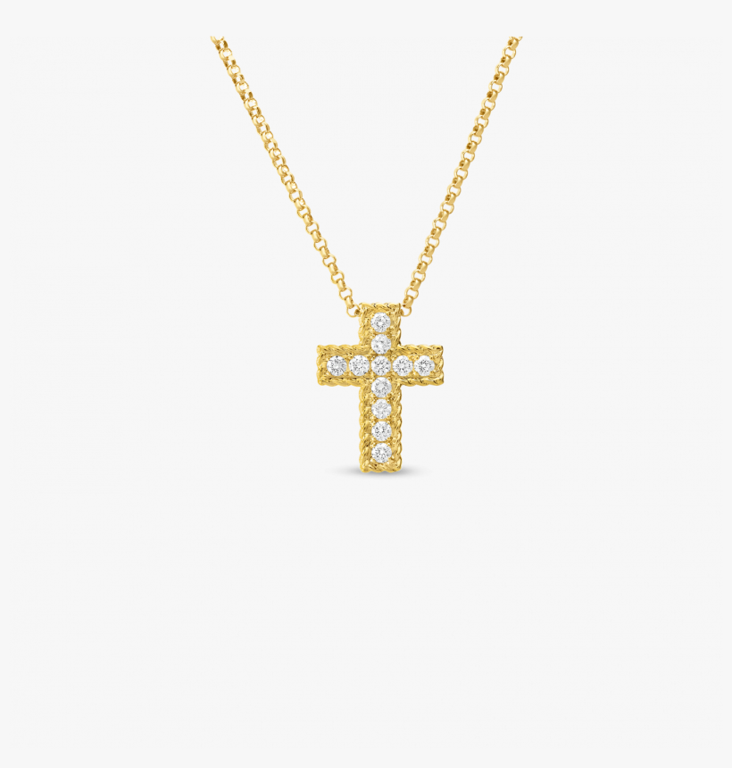 Roberto Coin 18kt Gold Diamond Cross Pendant - Pendant PNG Image ...