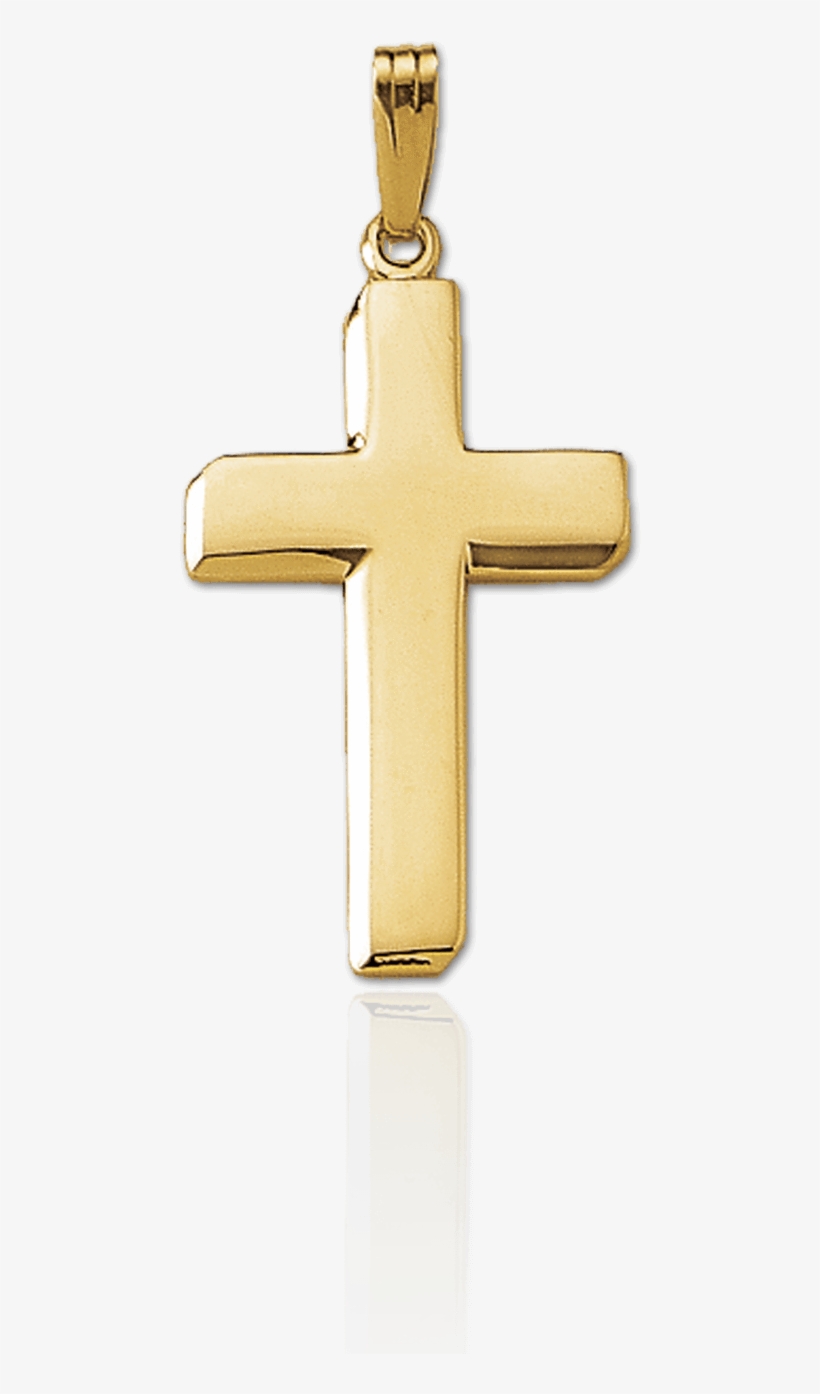 Thick Plain Cross - Gold Cross Necklace Png PNG Image | Transparent PNG ...