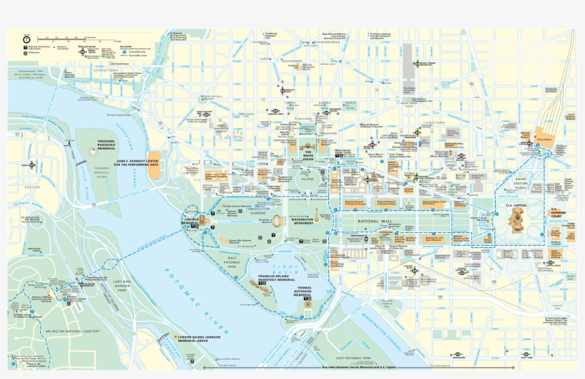 Washington Dc Map1 - Map View Of Washington Dc PNG Image | Transparent ...