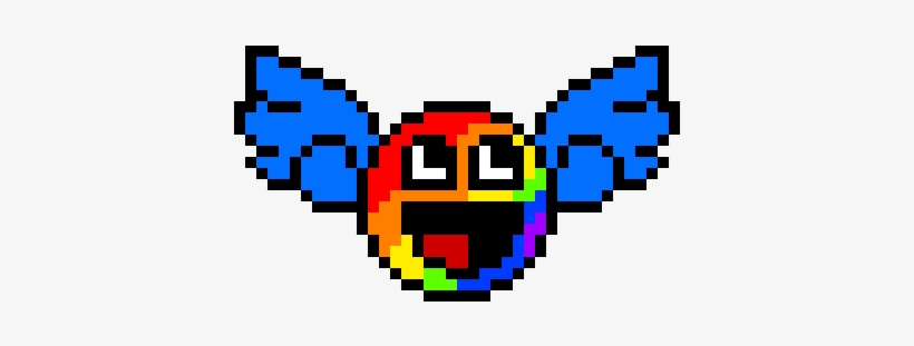 Lol Face W/ Wings - Pixel Art PNG Image | Transparent PNG Free Download ...