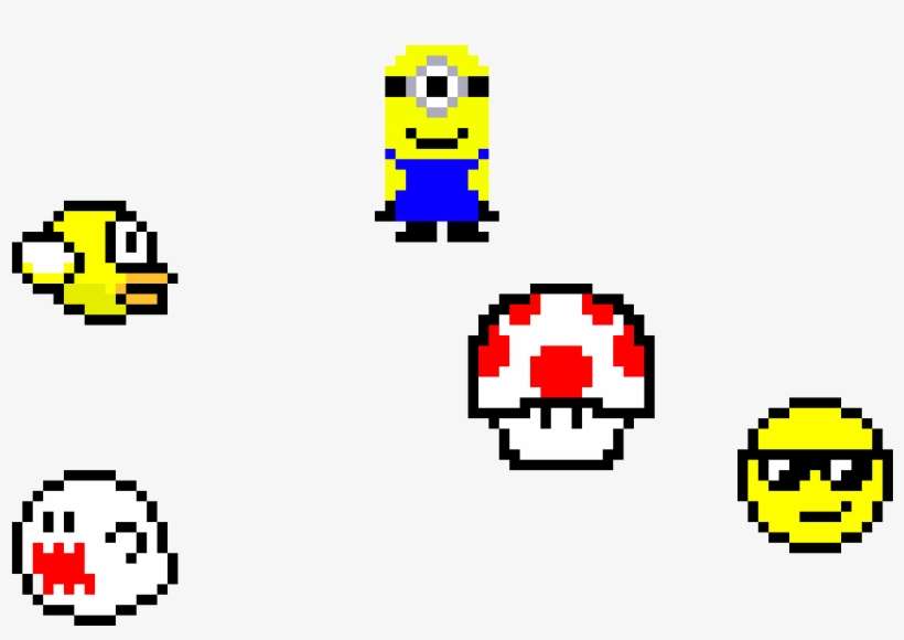 Mr Moo Moo's Awsome Pixel Art - Smiley PNG Image | Transparent PNG Free ...