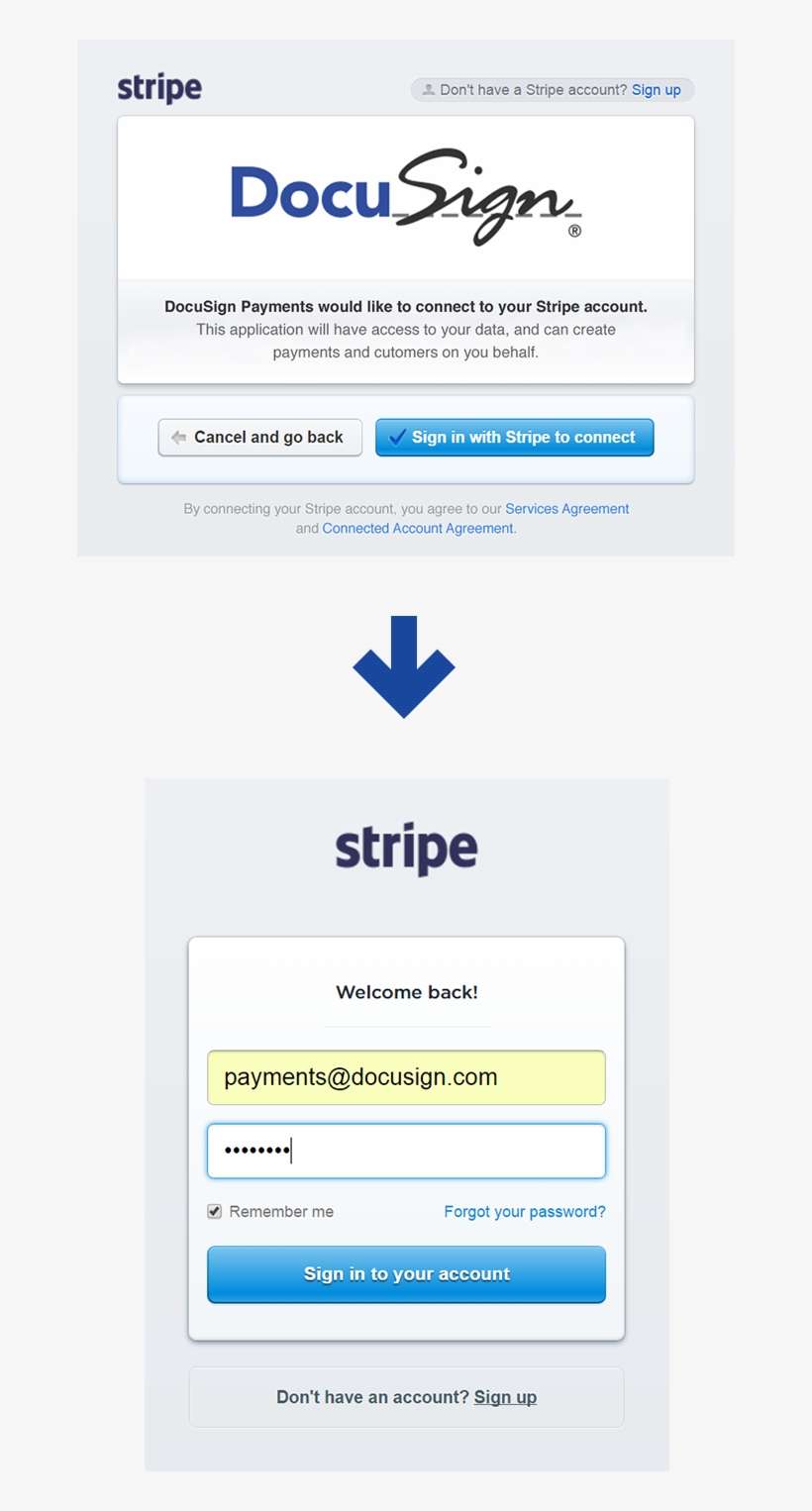 Download Connect To Your Stripe Account - Docusign | Transparent PNG Download | SeekPNG