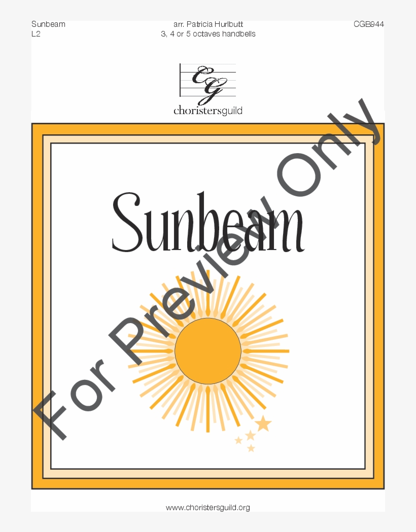 Sunbeam Thumbnail Sunbeam Thumbnail - Choristers Guild PNG Image ...