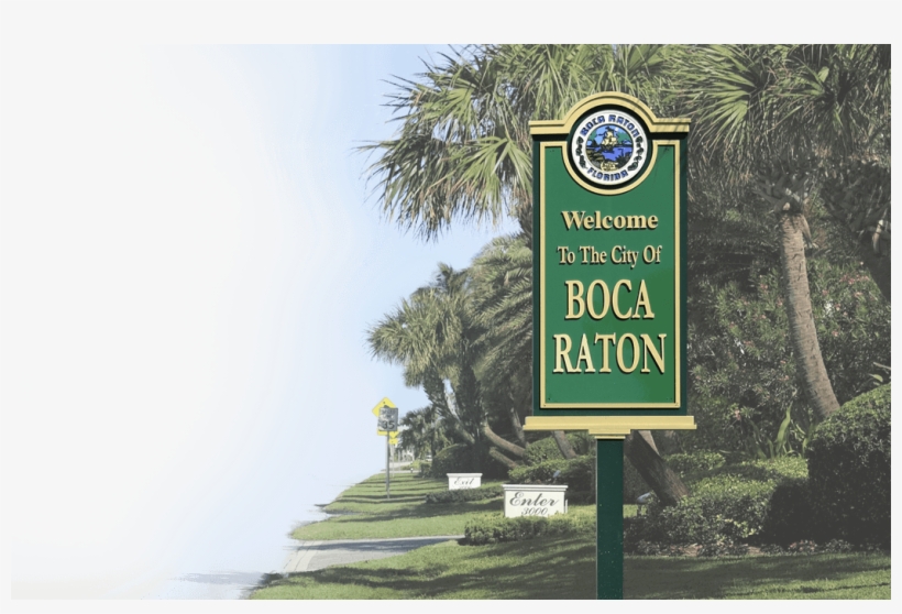 Welcome To Boca Raton Sign - Boca Raton Sign PNG Image | Transparent ...
