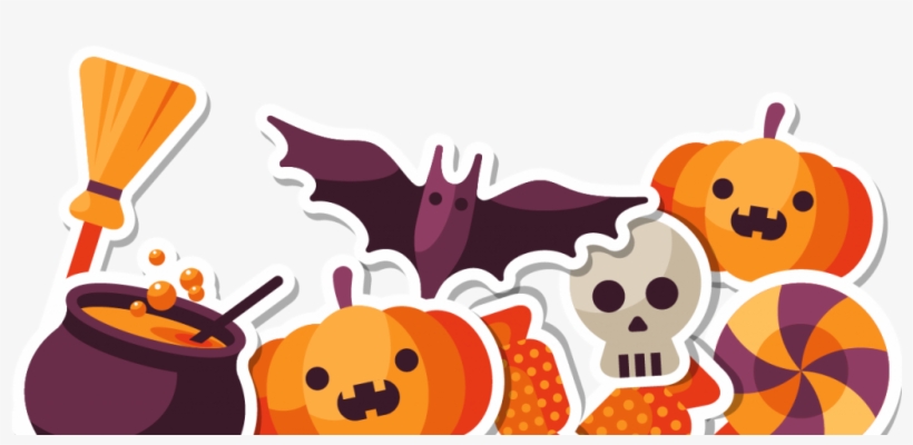Halloween Page Footer - Cartoon PNG Image | Transparent PNG Free ...
