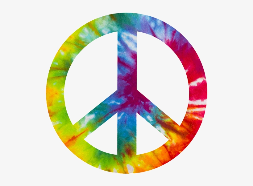 Download Peace-logo - Hippie Peace Sign Tie Dye | Transparent PNG ...
