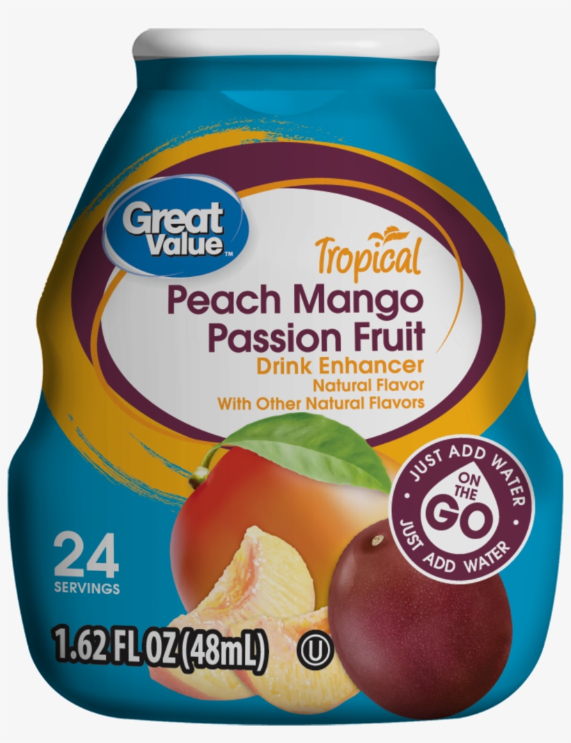 Great Value Tropical Peach Mango Passion Fruit Drink PNG Image ...