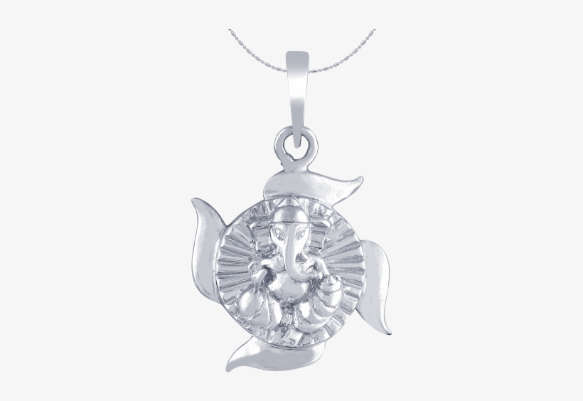 Swastik Ganesha Silver Pendant - Locket PNG Image | Transparent PNG ...