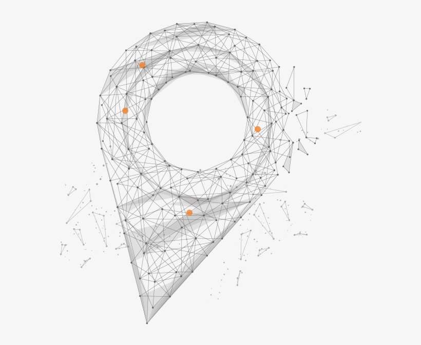 Pixel Nodes In The Shape Of A Location Pointer - Circle PNG Image ...