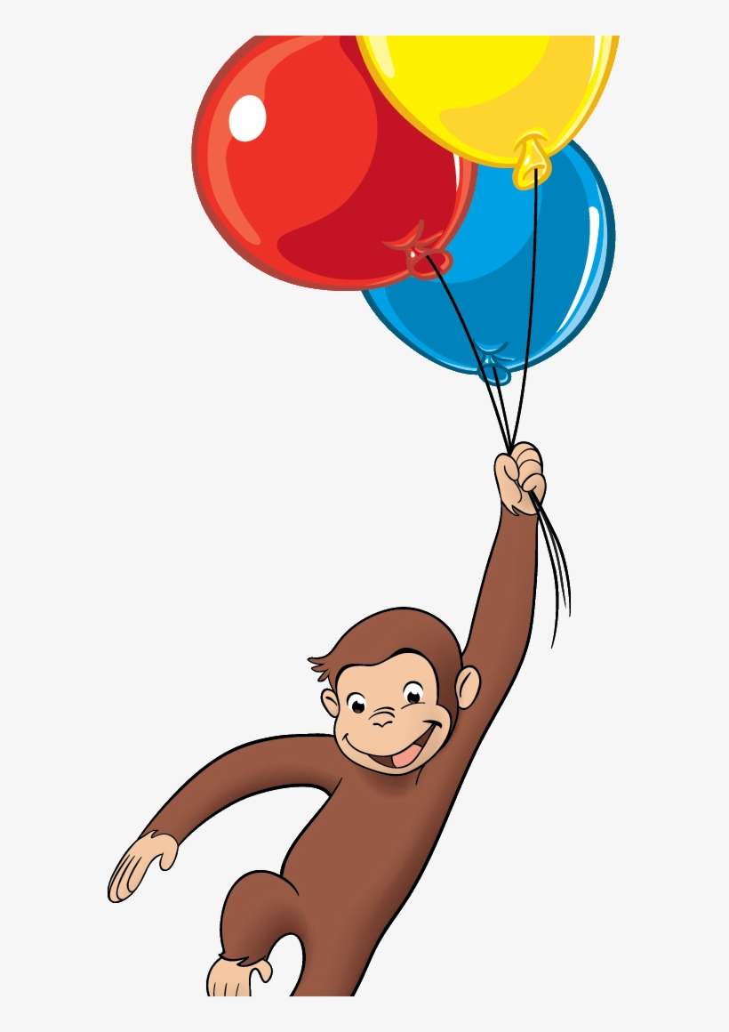 Gallery Of Curious George With Hat - Jorge El Curioso Con Globos PNG ...