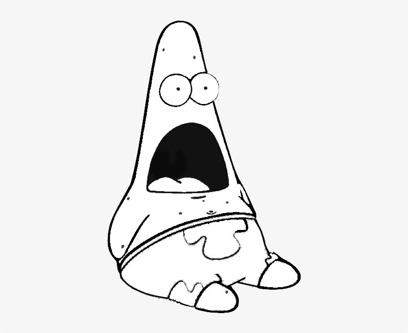 Download Surprised Patrick Png - Surprised Patrick Black And White ...