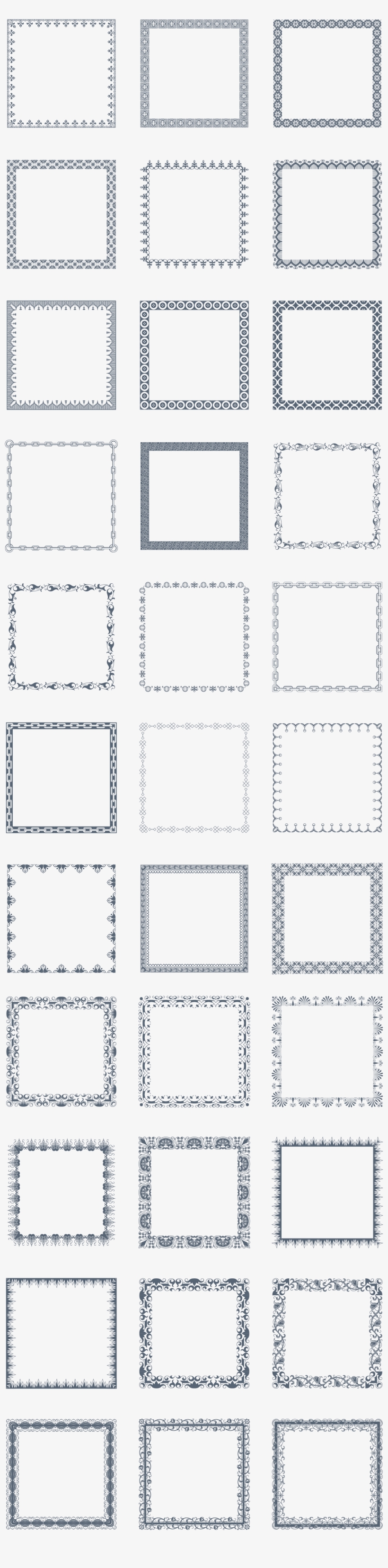 179 Vintage Borders - Monochrome PNG Image | Transparent PNG Free ...