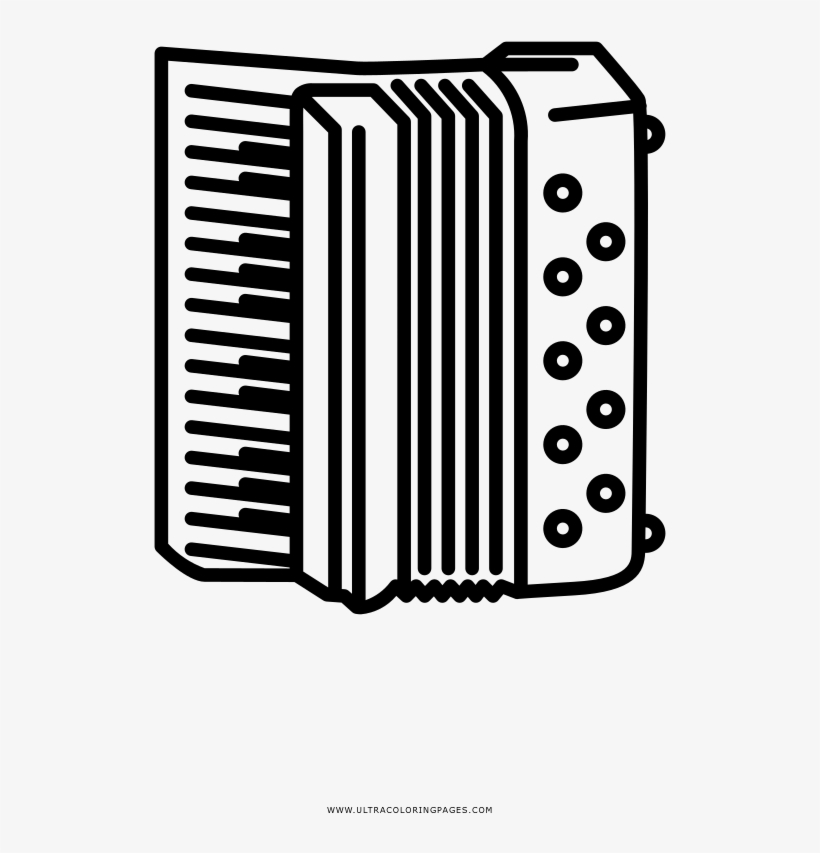 Accordion Coloring Page - Illustration PNG Image | Transparent PNG Free ...