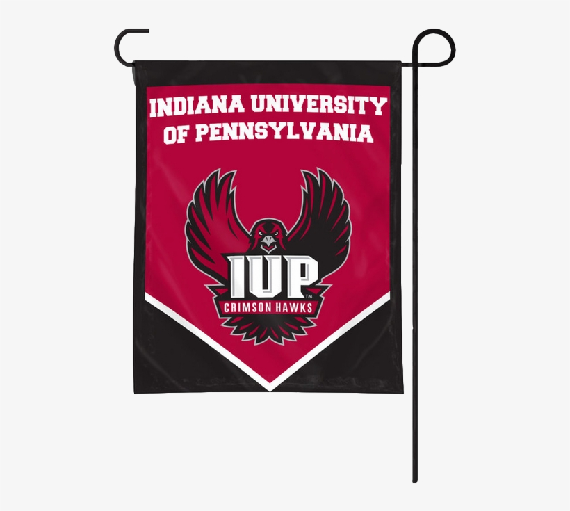 Garden Flag, Iup Full Name & Full Hawk Logo - Iup Crimson Hawks PNG ...