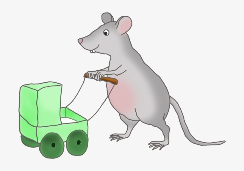 Mouse With Green Pram - Rat PNG Image | Transparent PNG Free Download ...