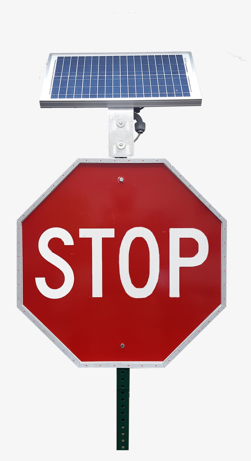 Sign Alert Basic Solar System Flashing Lighted Led - Stop Sign PNG ...