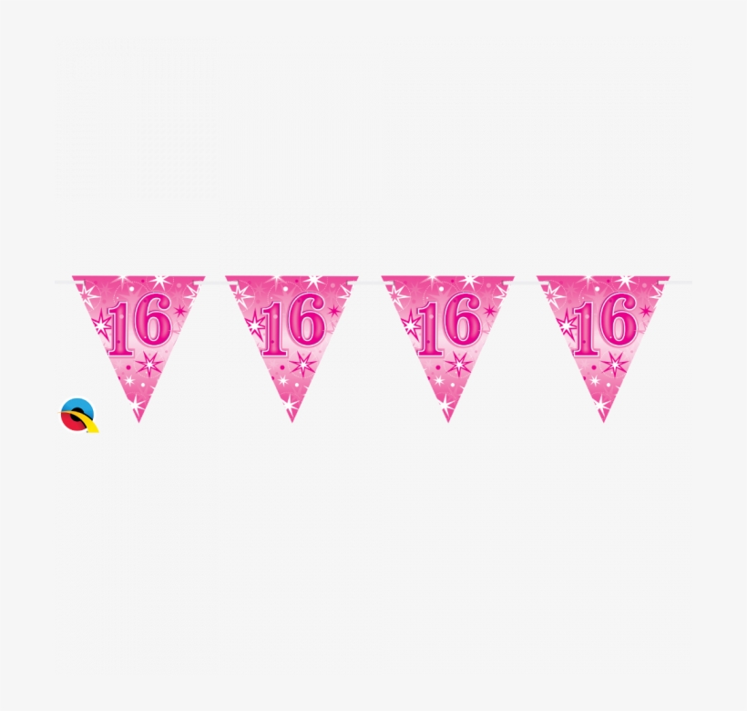 Pink Foil Birthday Flag Bunting PNG Image | Transparent PNG Free ...