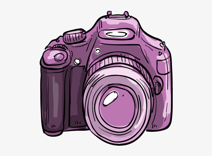 Download 680 X 600 5 0 - Purple Camera Cartoon | Transparent PNG ...
