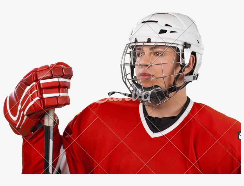 Portrait Of Goalie Isolated On Transparent Background - College Ice ...