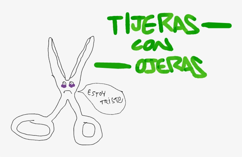 Tijeras Con Ojeras - Cartoon PNG Image | Transparent PNG Free Download ...